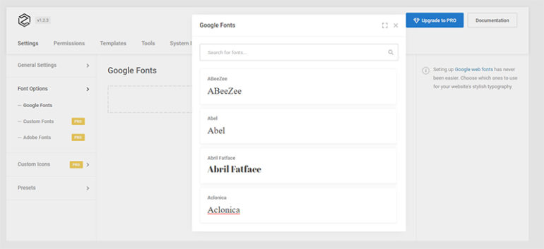 Admin Panel - Zion Builder
